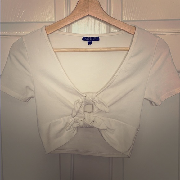 Topshop | Tops | White Fitted Crop Top | Poshmark